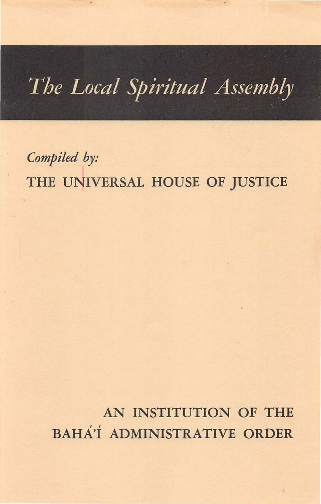 The Local Spiritual Assembly/Attendance and Resignation - Bahaiworks, a ...